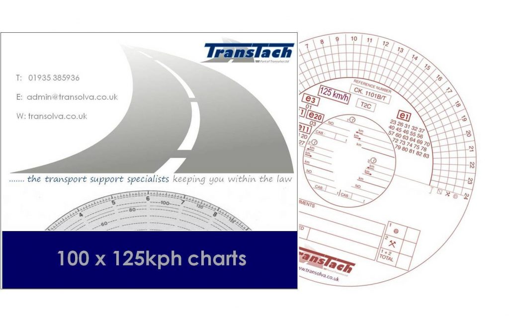 125 Kph RED Tachograph Combi Charts | Transolva